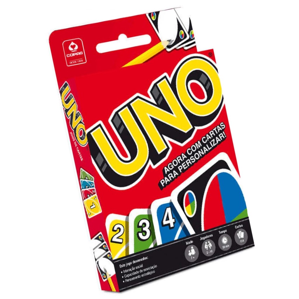 Jogo Uno Copag Pura Diversão Sem Parar Brinquedo Original Pronta ...