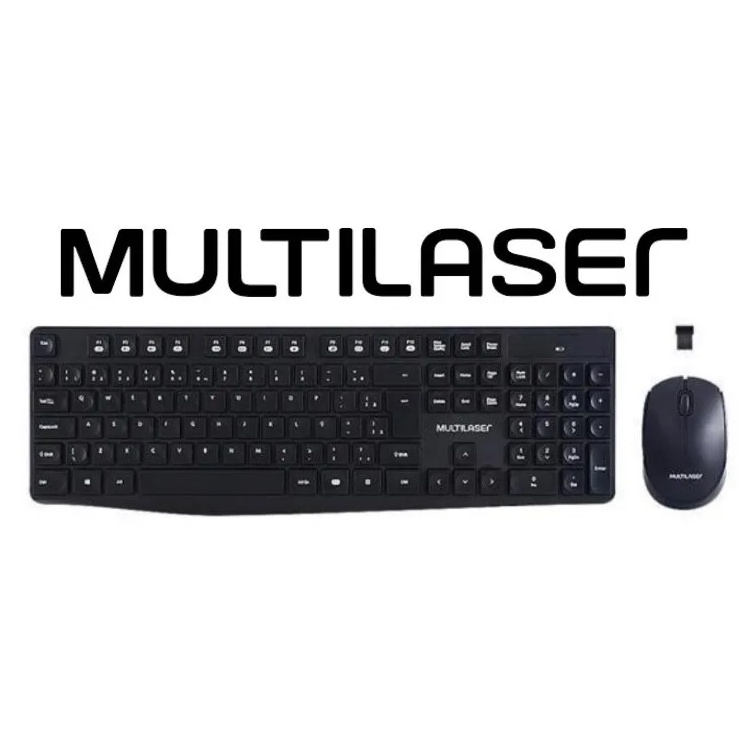 Kit Teclado e Mouse Sem Fio Côncavo Multimídia Conexão USB 1600dpi ...