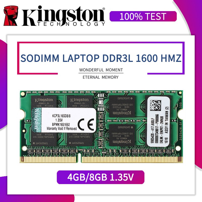 Estoque Pronto Kingston Portátil DDR3L SODIMM RAM 4GB 8GB 1333/1600 MHz DDR3 Memória Para ...
