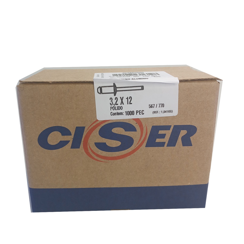 Rebite-Repuxo-Pop-Alumínio-Ciser-3,2x12-Caixa-c/-1000-un | Shopee Brasil