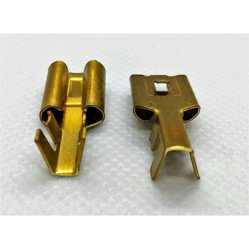 100 Terminal Encaixe Faston 9 5mm Fêmea C Trava Garra Grande Shopee