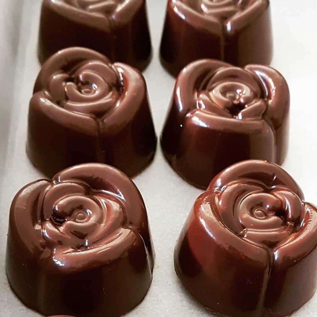 Forma BWB Silicone de chocolate Rosa Peres flor 3 Partes COD 9420 ...