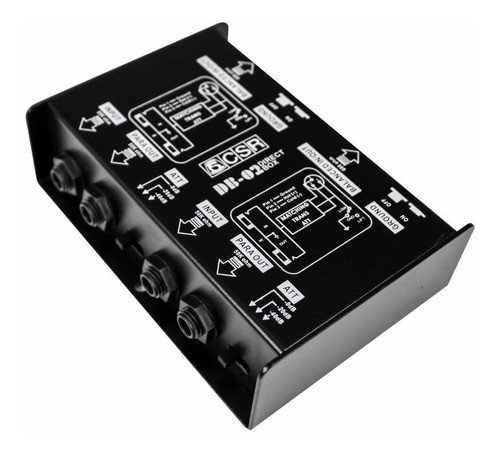 Direct Box Passivo Duplo 2 Canais CSR Duo Bypass DB-2P | Shopee Brasil