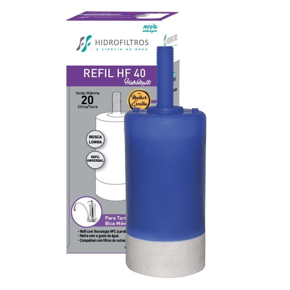 Refil para Filtro de Agua HF40 Rosca Longa Universal Hidrofiltros ...