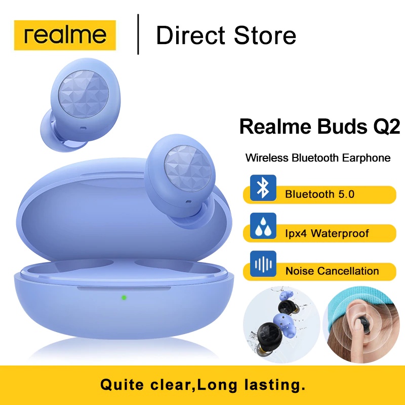 Fone De Ouvido Realme Buds Q2 Bluetooth 5 0 Prova Dágua 100 Original