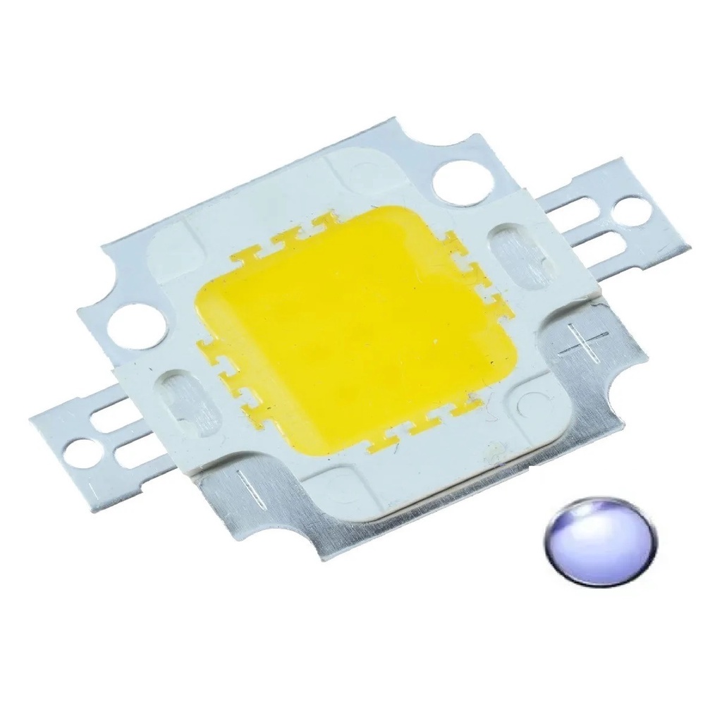 Kit 10 Chip Super Power Led 10w 9v-12v Branco Frio | Shopee Brasil