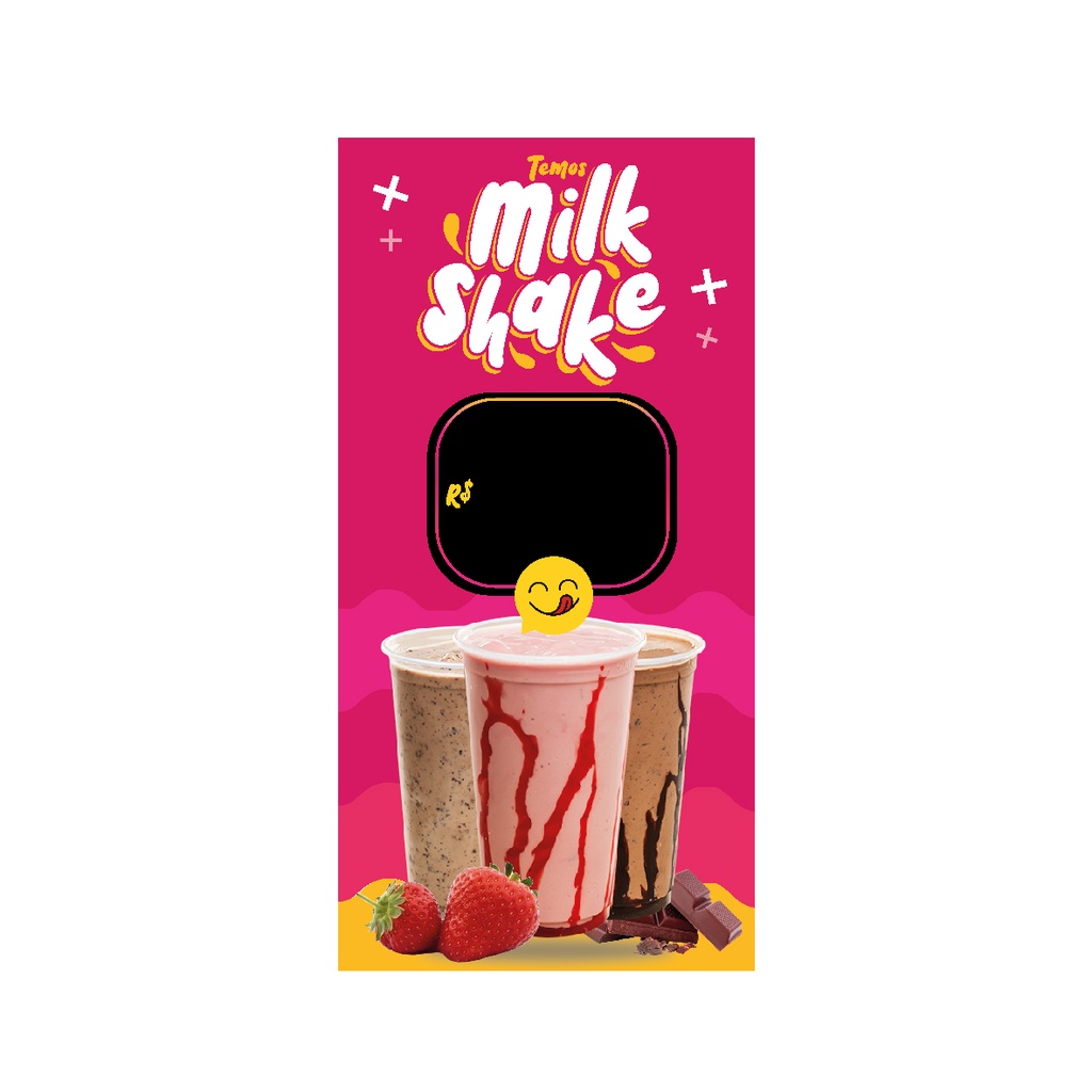 banner milkshake 50x100 - Diversos modelos ARTE PRONTA | Shopee Brasil