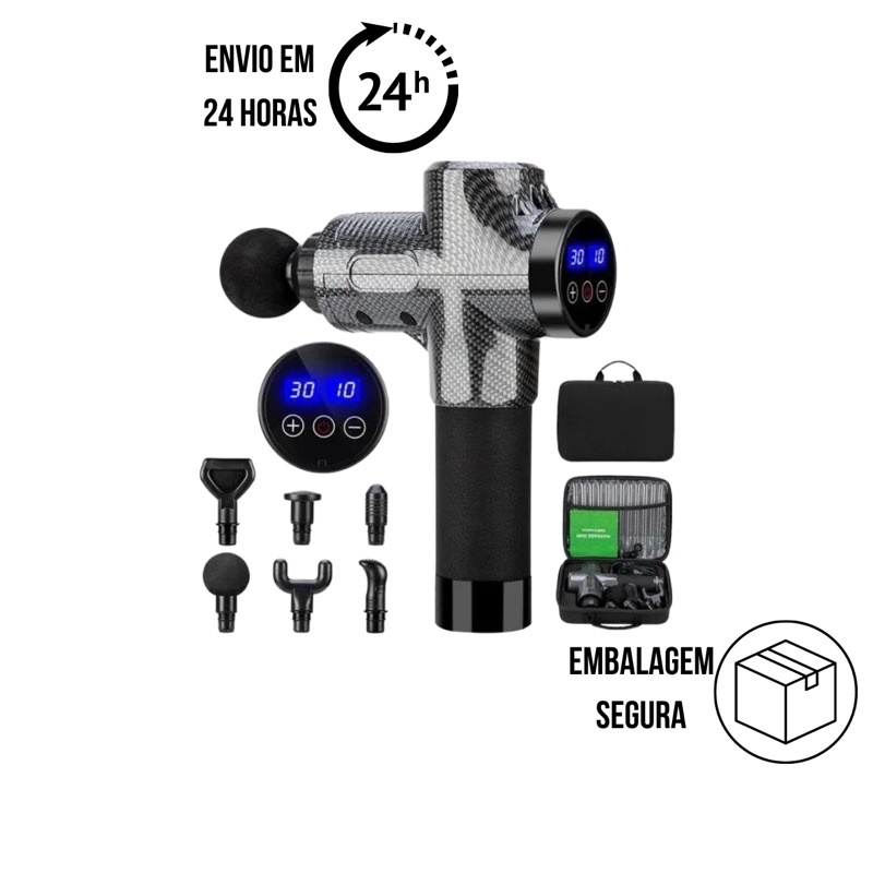 Pistola Massageadora Profissional Rlaxyoo S3 30 Velocidades | Shopee Brasil