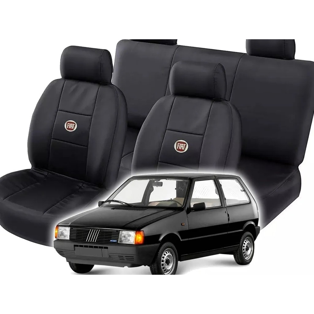Capa De Bancos Couro para Fiat Uno Mille 91 92 93 94 95 96 | Shopee Brasil