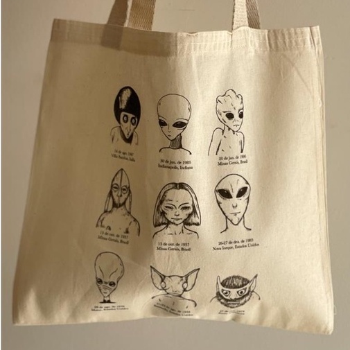 Bolsa Feminina Praia Ecobag Aliens | Shopee Brasil