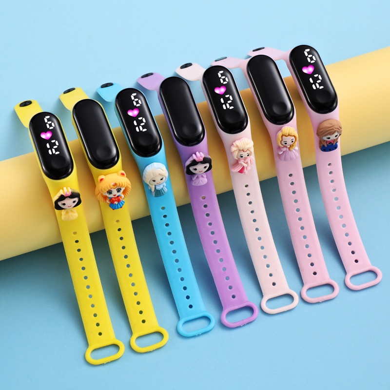 Relógio Kid Watch Boy Girl Princesa Love Digital Sport LED Pulseira Fofa | Shopee Brasil