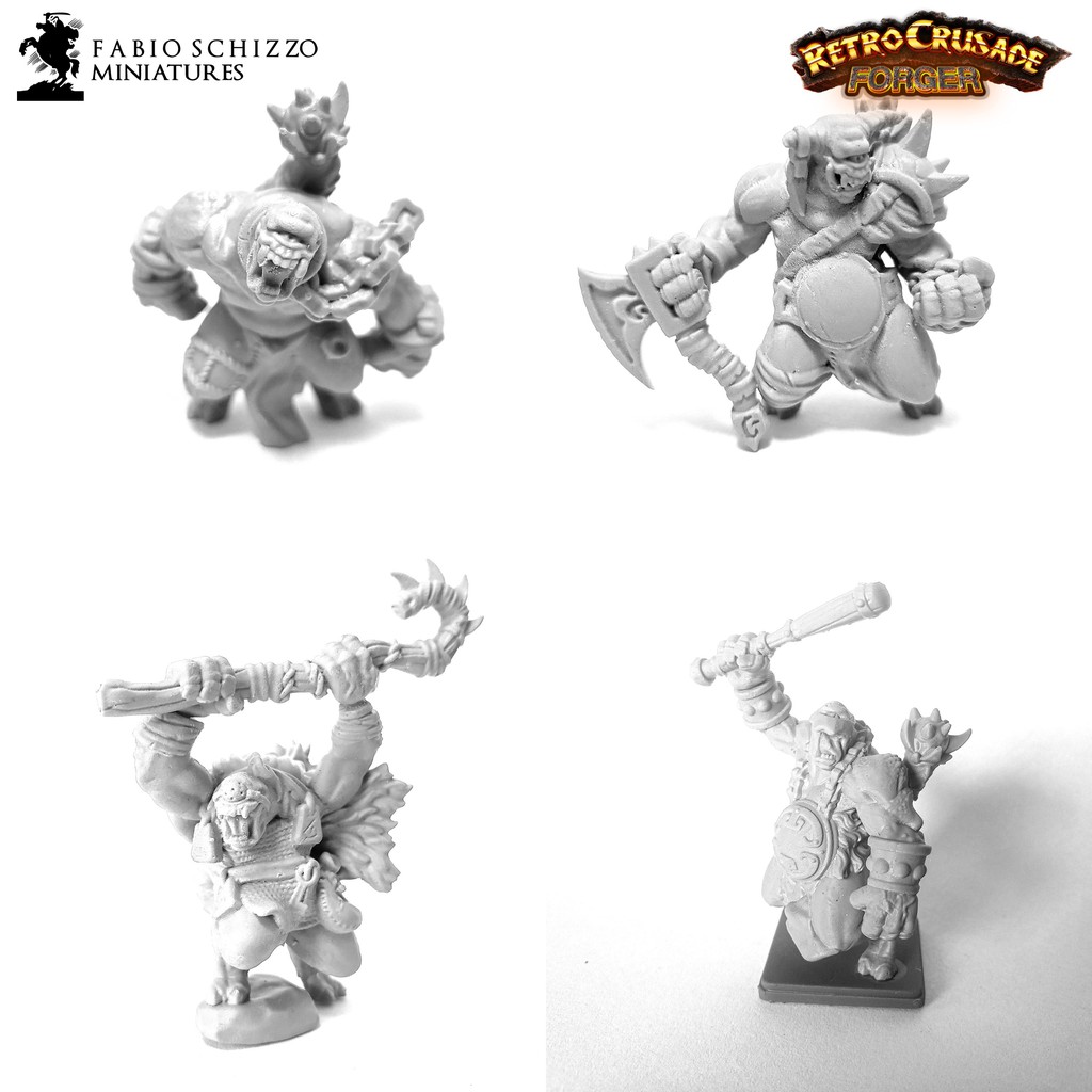 Retrocrusade: Kit Ciclopes - DnD / RPG / Boardgame (Fimir - 4 minis ...