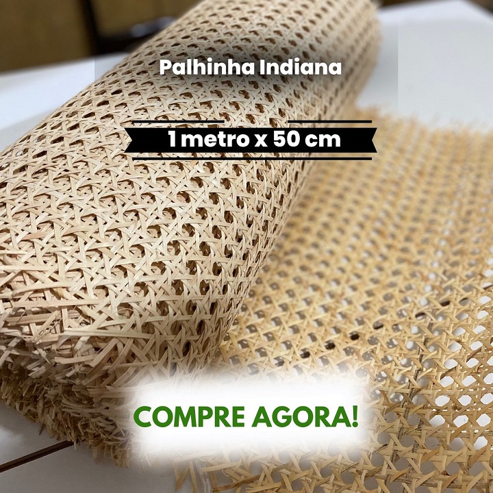 Palhinha Indiana Natural Rústica Sextavada Retrô 1m X 50cm | Shopee Brasil