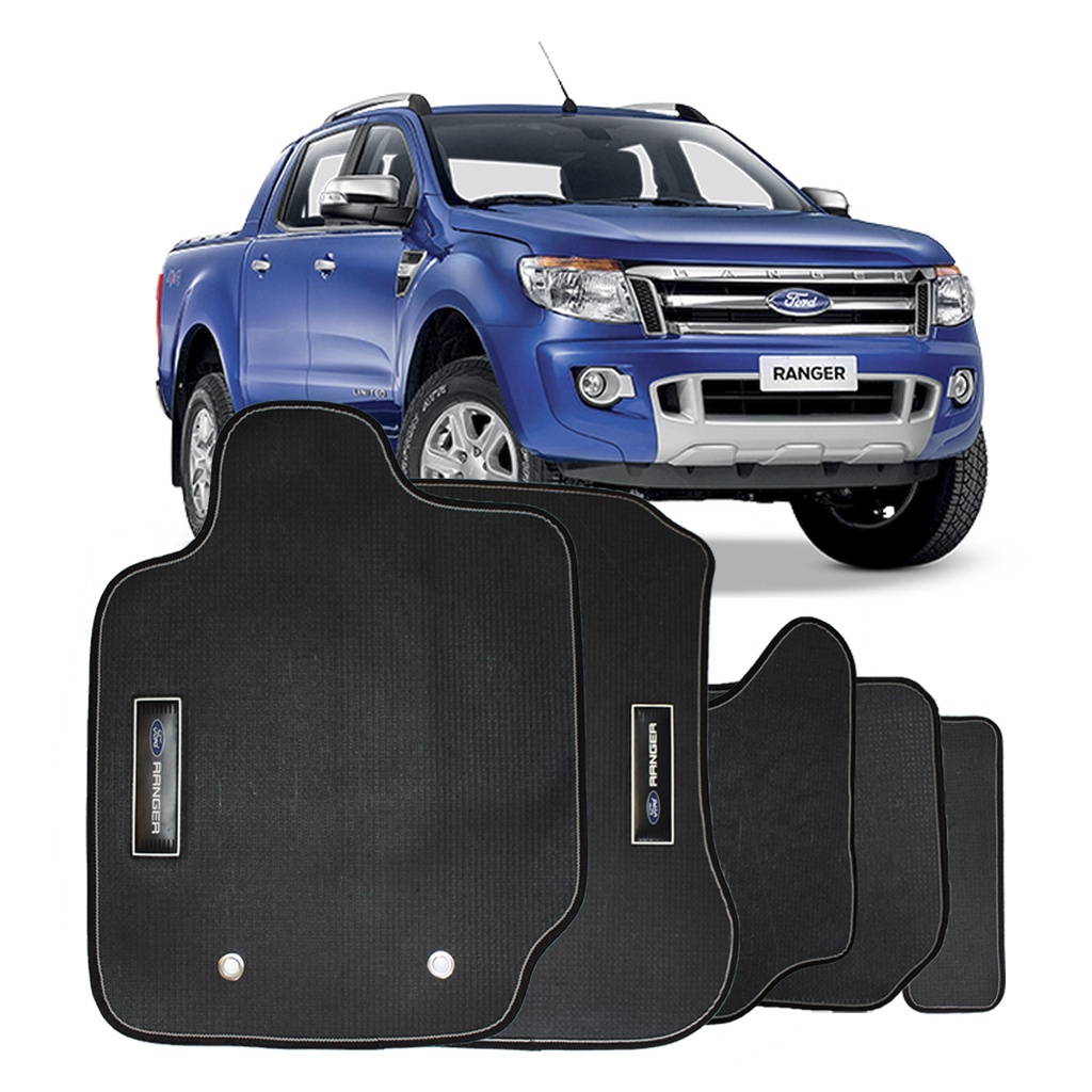 Jogo de Tapete em PVC Ford Ranger Cabine Dupla 2013 2014 2015 2016 2017 ...