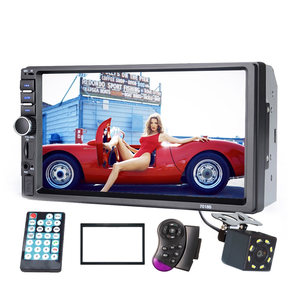 Central Multimídia MP5 Automotivo 2 Din Bluetooth 7 Polegadas USB/AUX/TF Com Tela De Toque ...