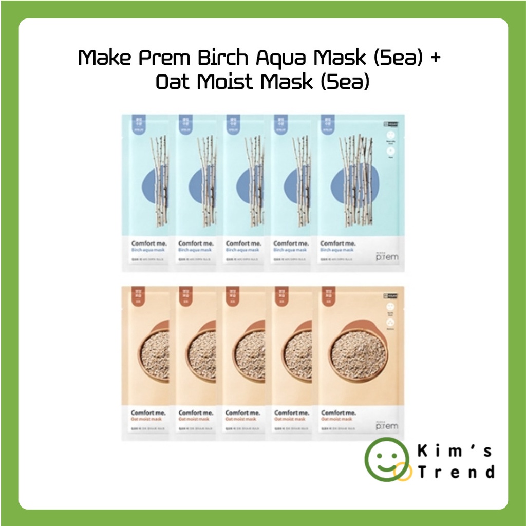 [Make Prem] Make P:REM Comfort me Birch Aqua Mask (5ea) + Comfort me ...