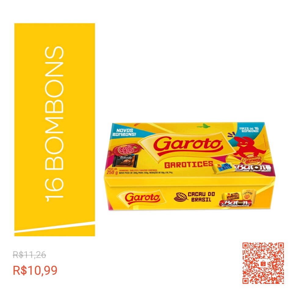 Chocolate Garoto Caixa de Bombons Sortidos 250g | Shopee Brasil