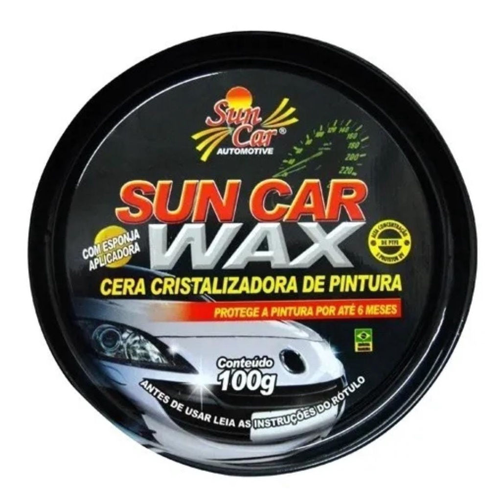 Cera Wax Cristalizadora Sun Car 100 g | Shopee Brasil