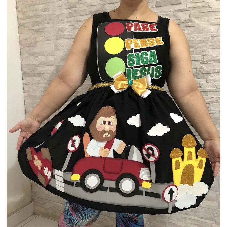 Avental Pare Pense Siga Jesus- Leia A Descrição | Shopee Brasil