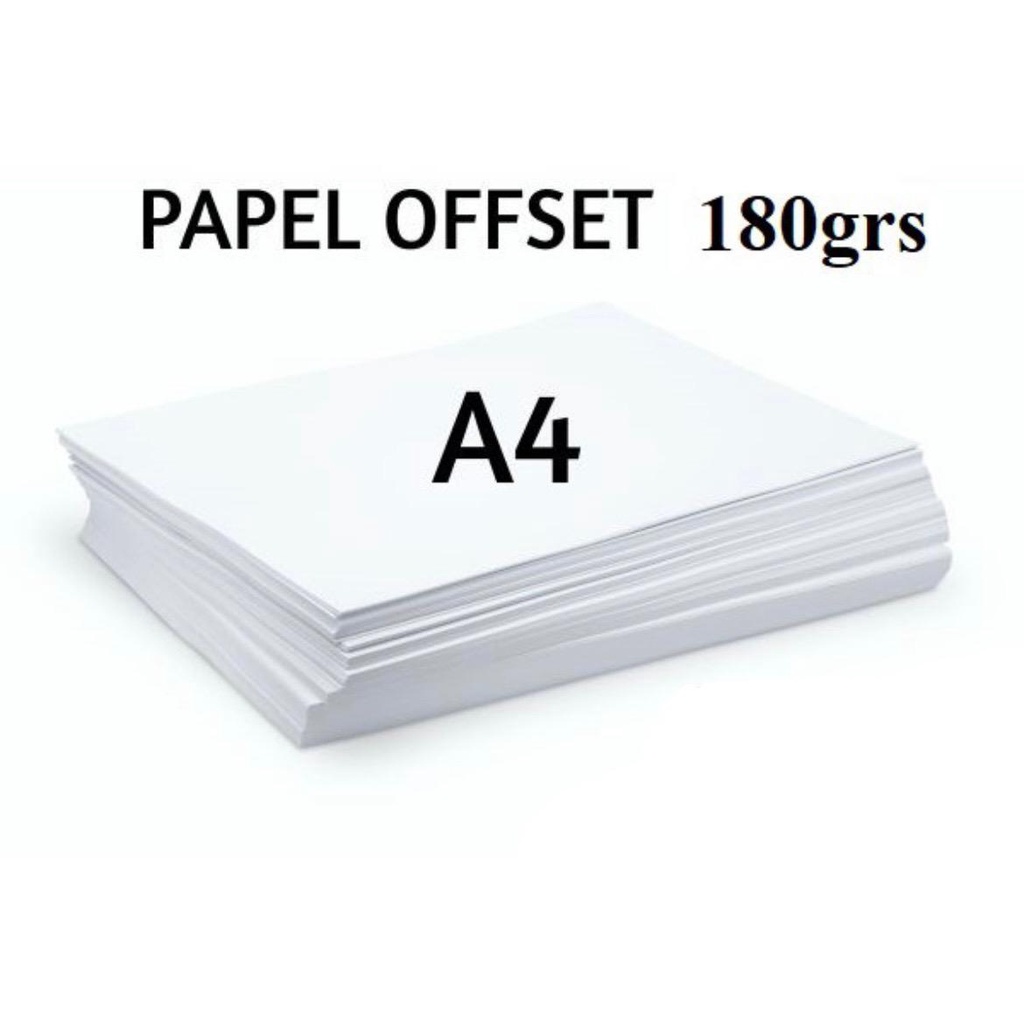 Papel Offset 180g Formato A4 Pacote - 100 Folhas | Shopee Brasil