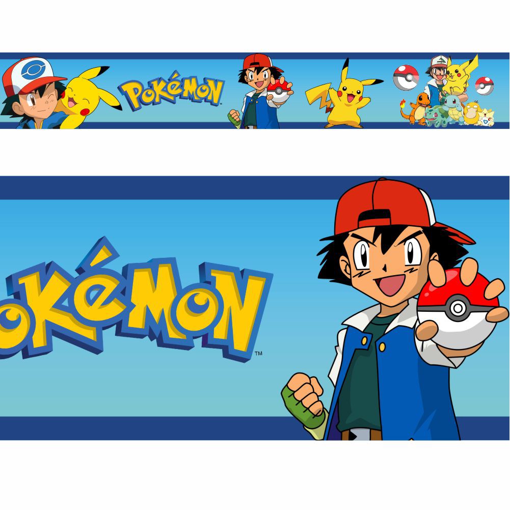 Adesivo Border Faixa papel de parede Pokemon | Shopee Brasil