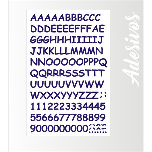 Cartela Adesivo 2cm Letras E Números Comic Sons | Shopee Brasil