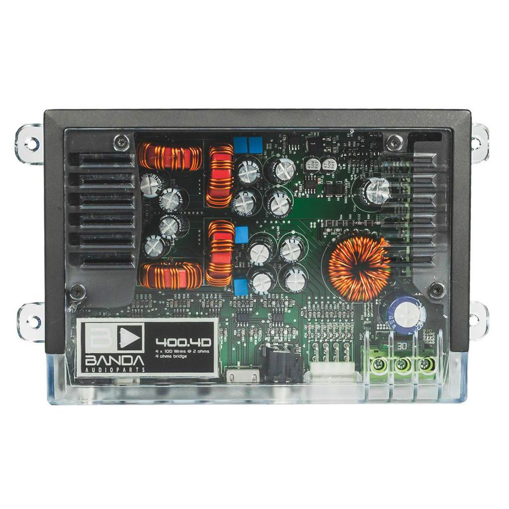 Banda 400.4d Transparente Modulo Amplificador 400w Rms 4 canais 2 Ohms ...