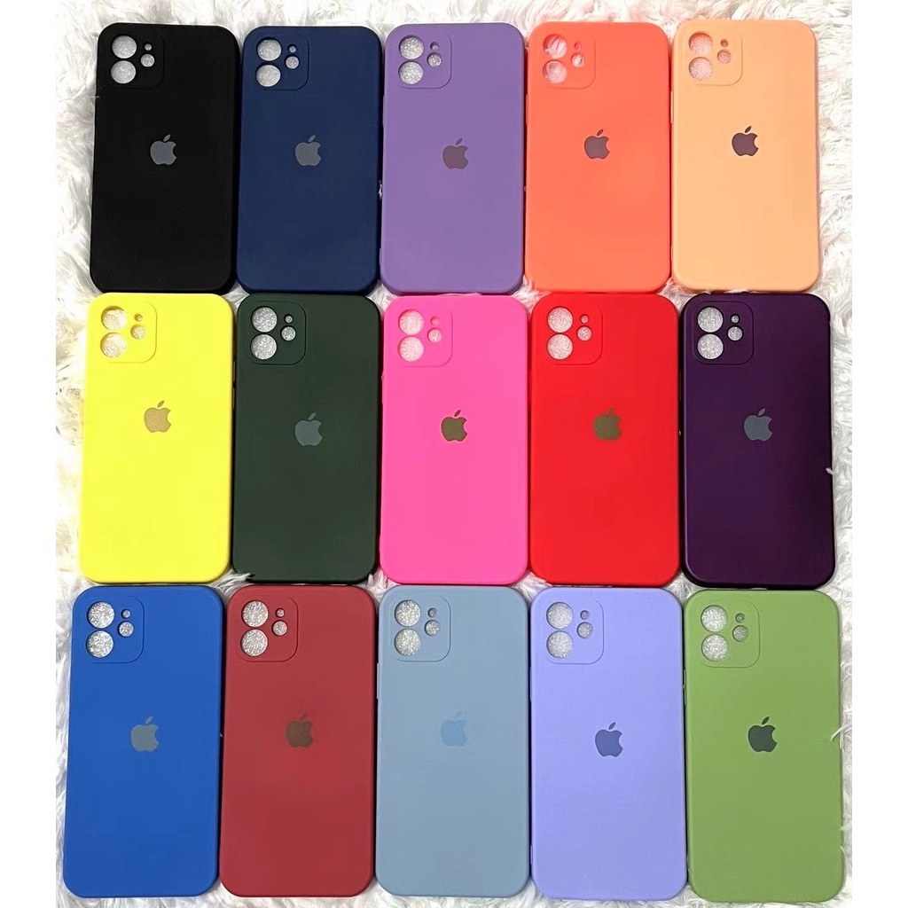 Capa Capinha iPhone 12 Silicone Case Aveludado com Logo | Shopee Brasil