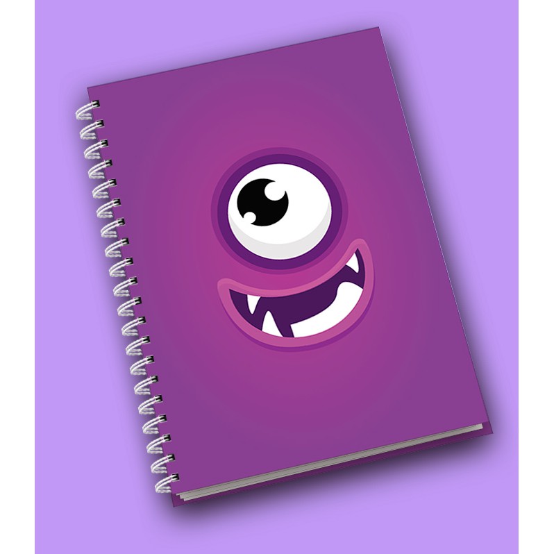 Caderno Monstrinho Roxo | Shopee Brasil