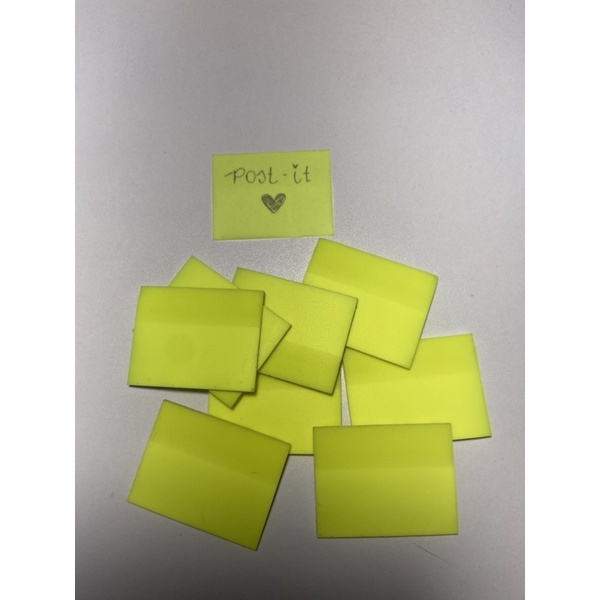 Kit 4 Post-it amarelo de fundo transparente | Shopee Brasil