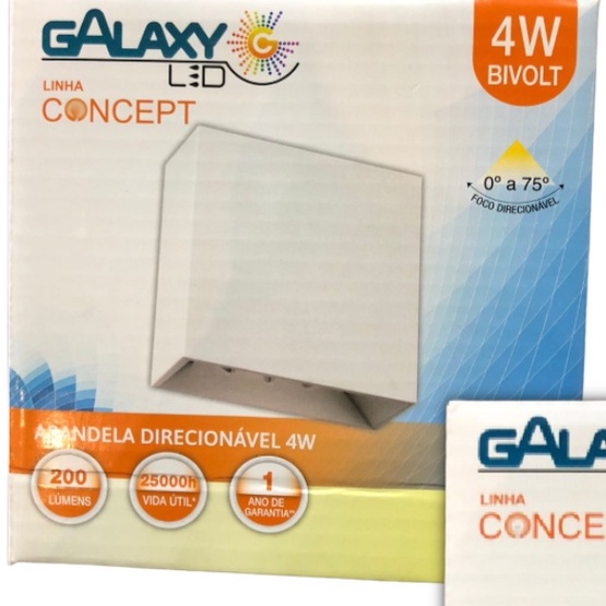 Arandela Preta/branca Concept Led 4w Facho Ajustável 3000K | Shopee Brasil