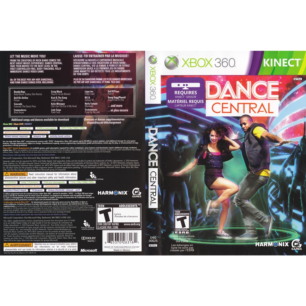 Dance Central 1 P/ XBOX360 (LTU/LT/JTAG/RGH) | Shopee Brasil