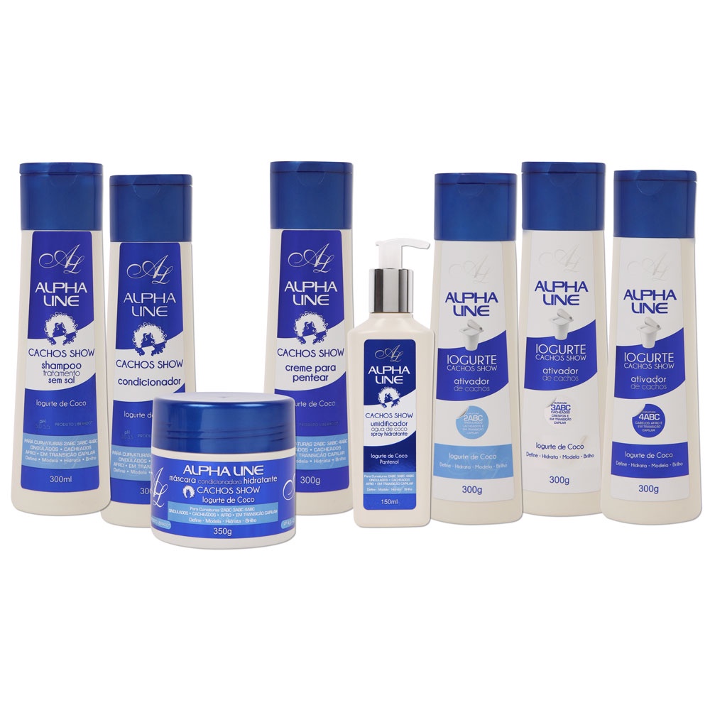 Linha Cachos Show Cabelos Cacheados Alpha Line | Shopee Brasil