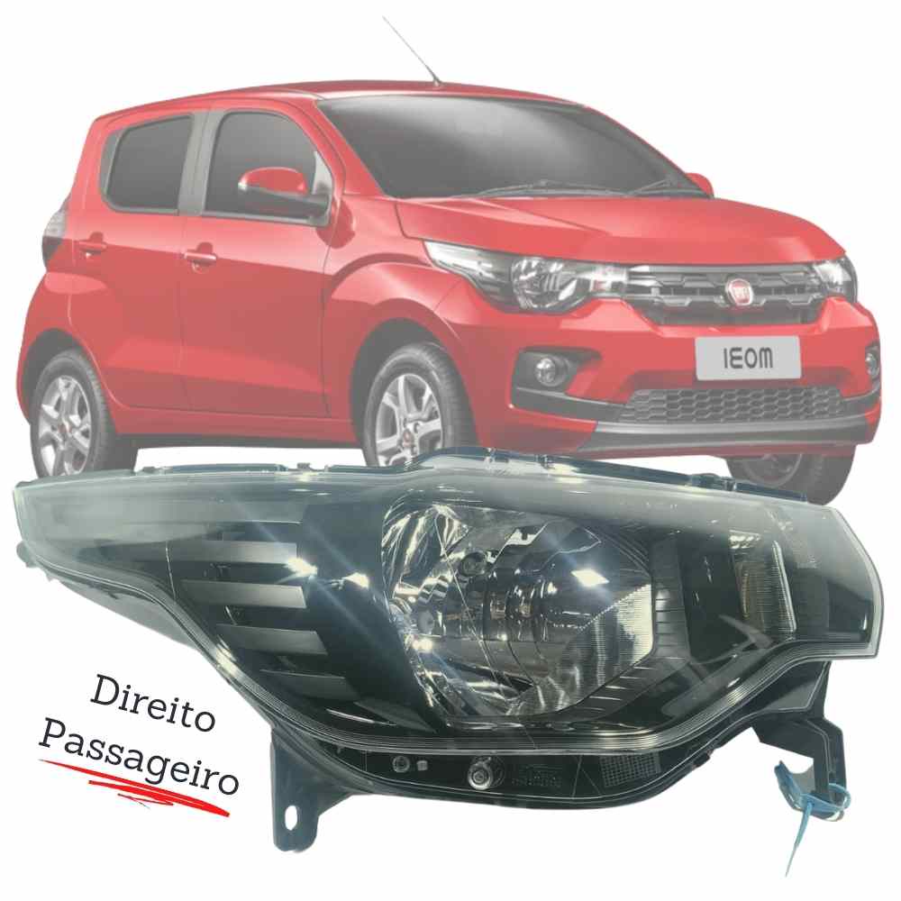 Farol Dianteiro Direito para Fiat Mobi 2017 2018 2019 2020 2021 com Lâmpada Original Máscara ...
