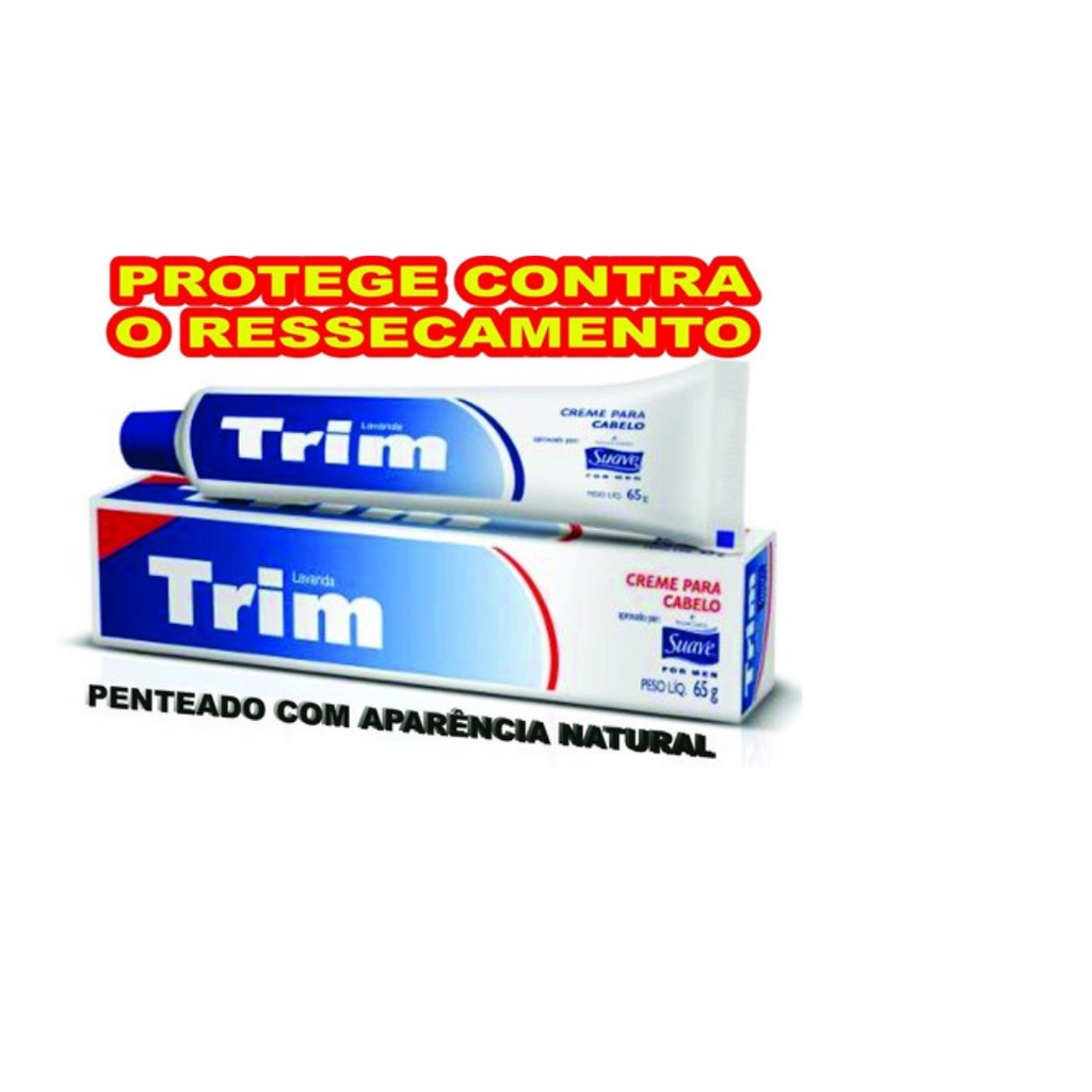 CREME HIDRATANTE PARA CABELO TRIM COM 65G | Shopee Brasil