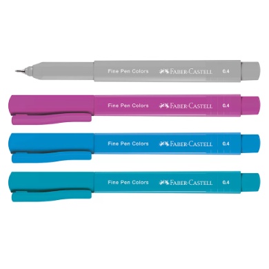 Caneta Fine Pen Colors 0,4mm Faber-Castell | Shopee Brasil