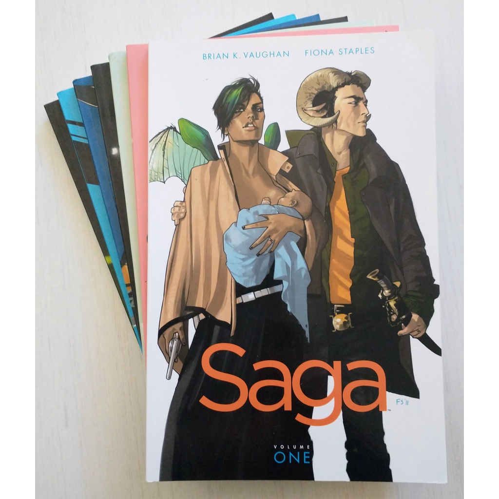 SAGA - BRIAN K. VAUGHAN/FIONA STAPLES - nº 1 ao 7 - Em INGLÊS | Shopee Brasil