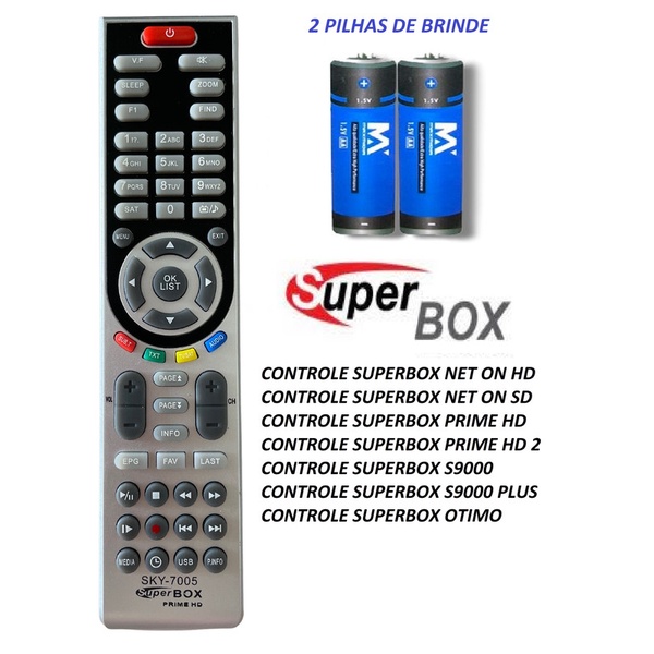 CONTROLE SUPERBOX OTIMO / NET ON HD PRONTA ENTREGA | Shopee Brasil