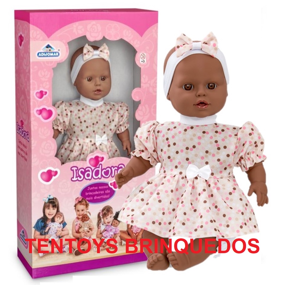 Boneca Isadora Bebê Negra - Adijomar | Shopee Brasil