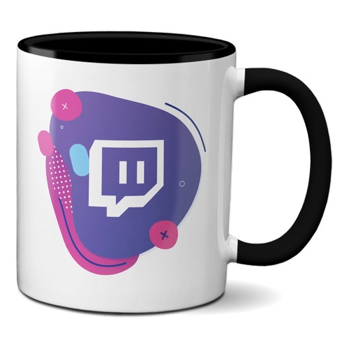 Caneca Twitch Streamer Gamer Alça E Interior Preto | Shopee Brasil