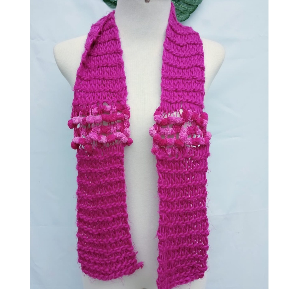 Cachecol Rosa Pink Infantil Tricô | Shopee Brasil