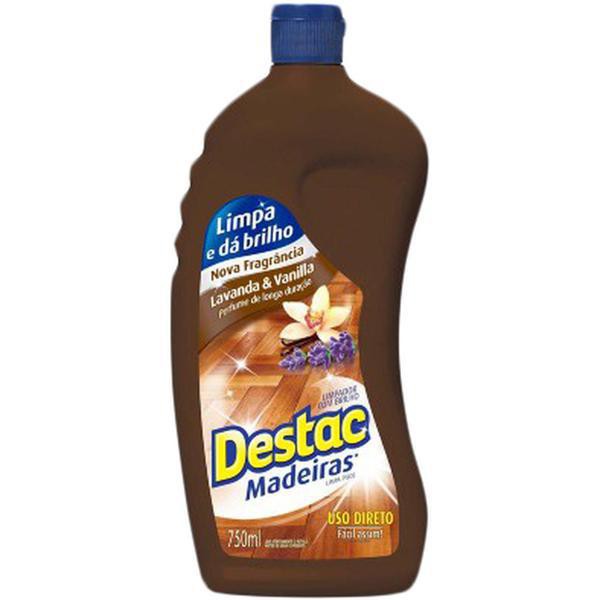 Destac Limpador de Pisos Destac Uso Direto na Madeira 750ml | Shopee Brasil