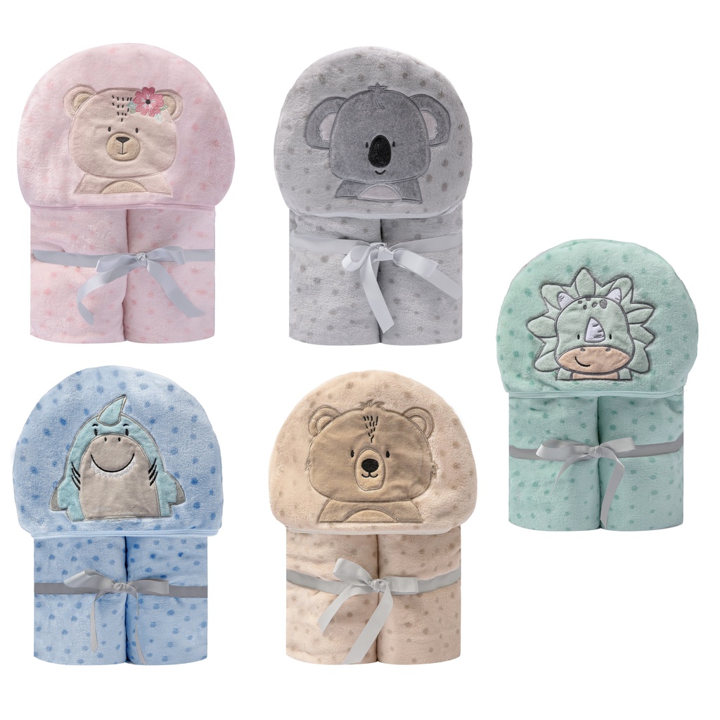 Cobertor Manta Bebe Microfibra Bordado Papi Friends C/Capuz 1,10m X ...