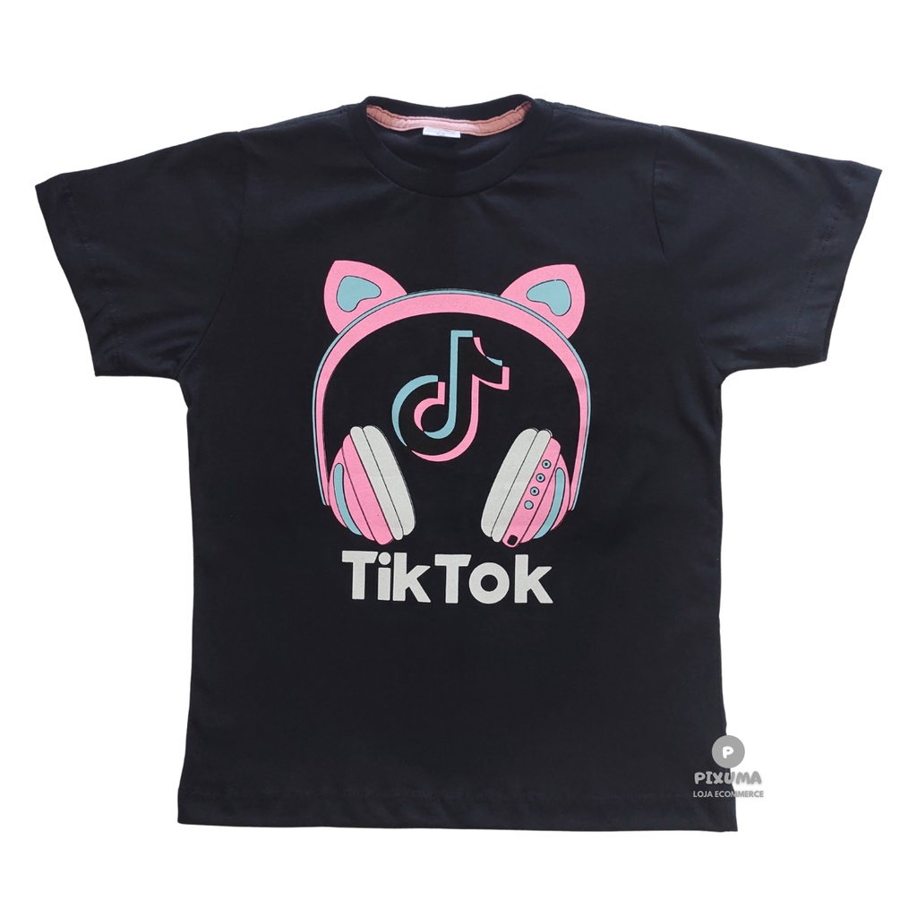 Camiseta Camisa Manga Curta Infantil Juvenil Tiktok Tik Tok | Shopee Brasil