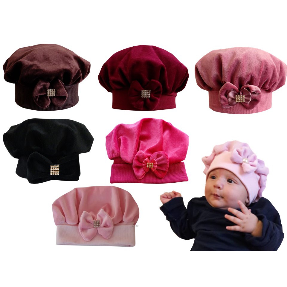 Boina Bebê Infantil Plush Touca Rn 6 Meses 1 Até 2 Anos | Shopee Brasil