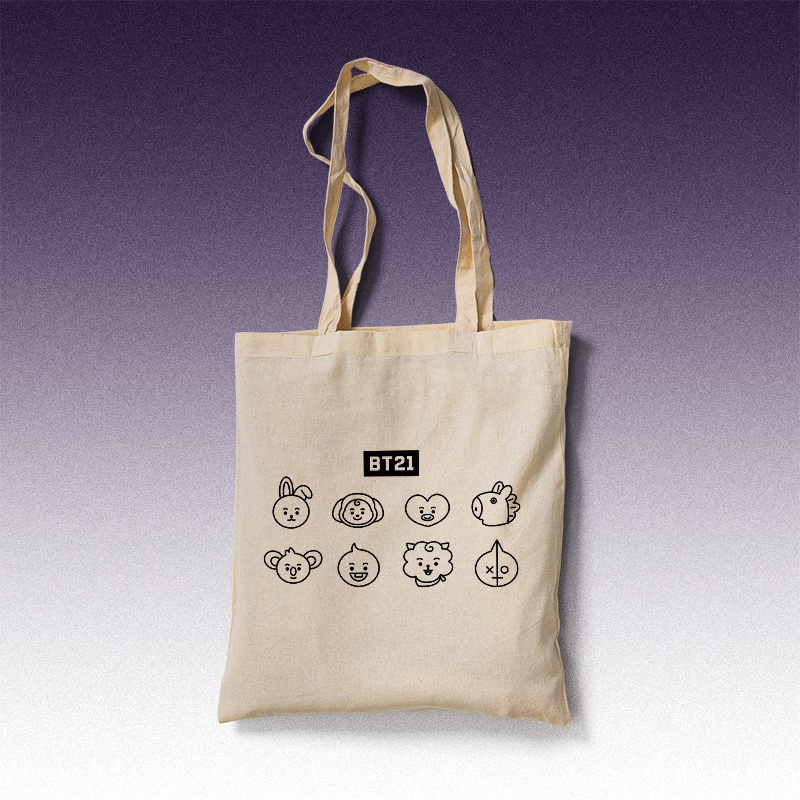 FanMade Ecobag BTS BT21 | Shopee Brasil