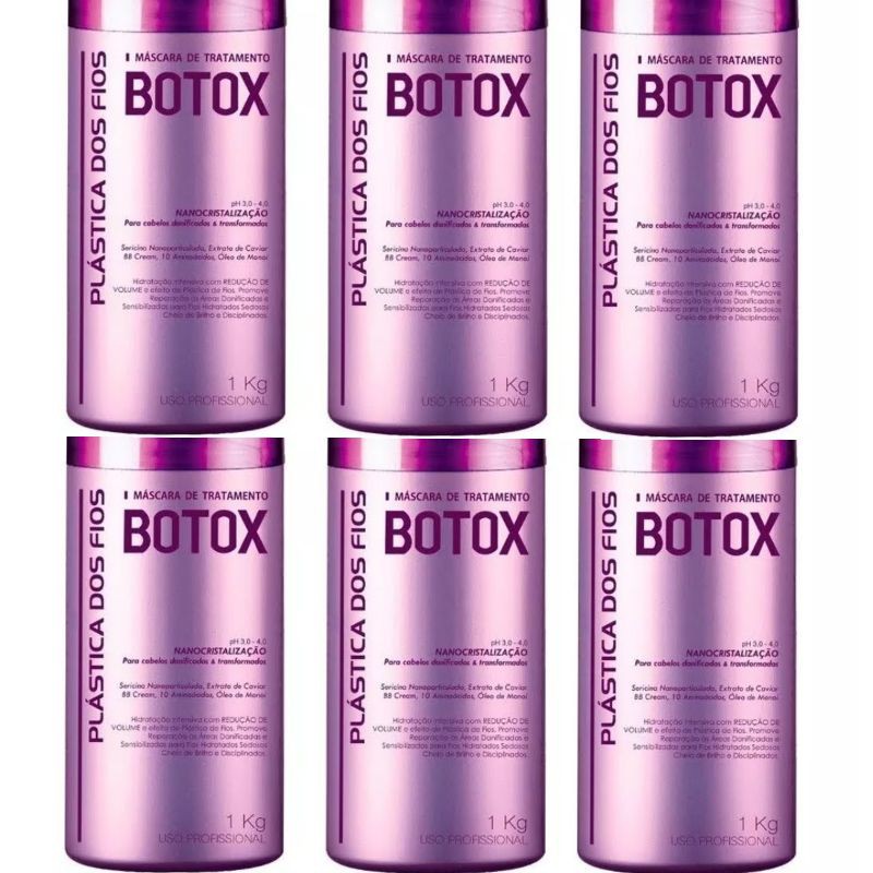 kit Botox Plástica Dos Fios Selagem 6 unid. 1 kg. | Shopee Brasil