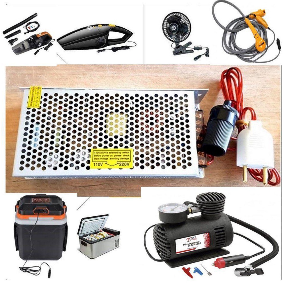 ADAPTADOR 10A 12v 110/240 Para Mini Compressor Veícular tomada | Shopee ...