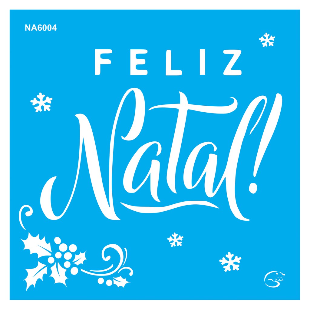 Stencil 14x14 - NA6004 - Feliz Natal | Shopee Brasil