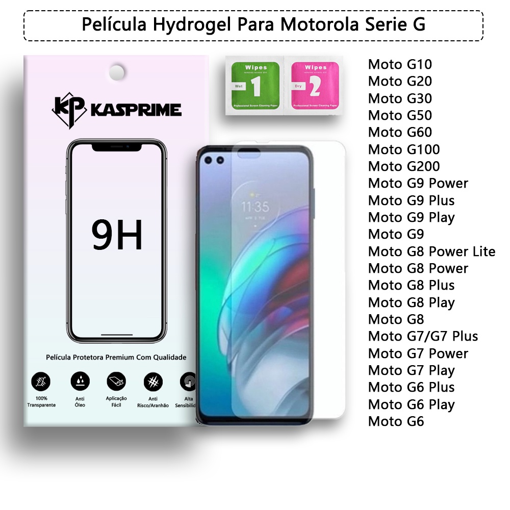 Película De Gel Silicone Hydrogel Transparente Motorola Moto G 5G Plus G100 G60 G50 G30 G20 G10 ...